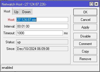 Cara Penggunaan Netwatch pada MikroTik untuk Monitoring Koneksi dan ...